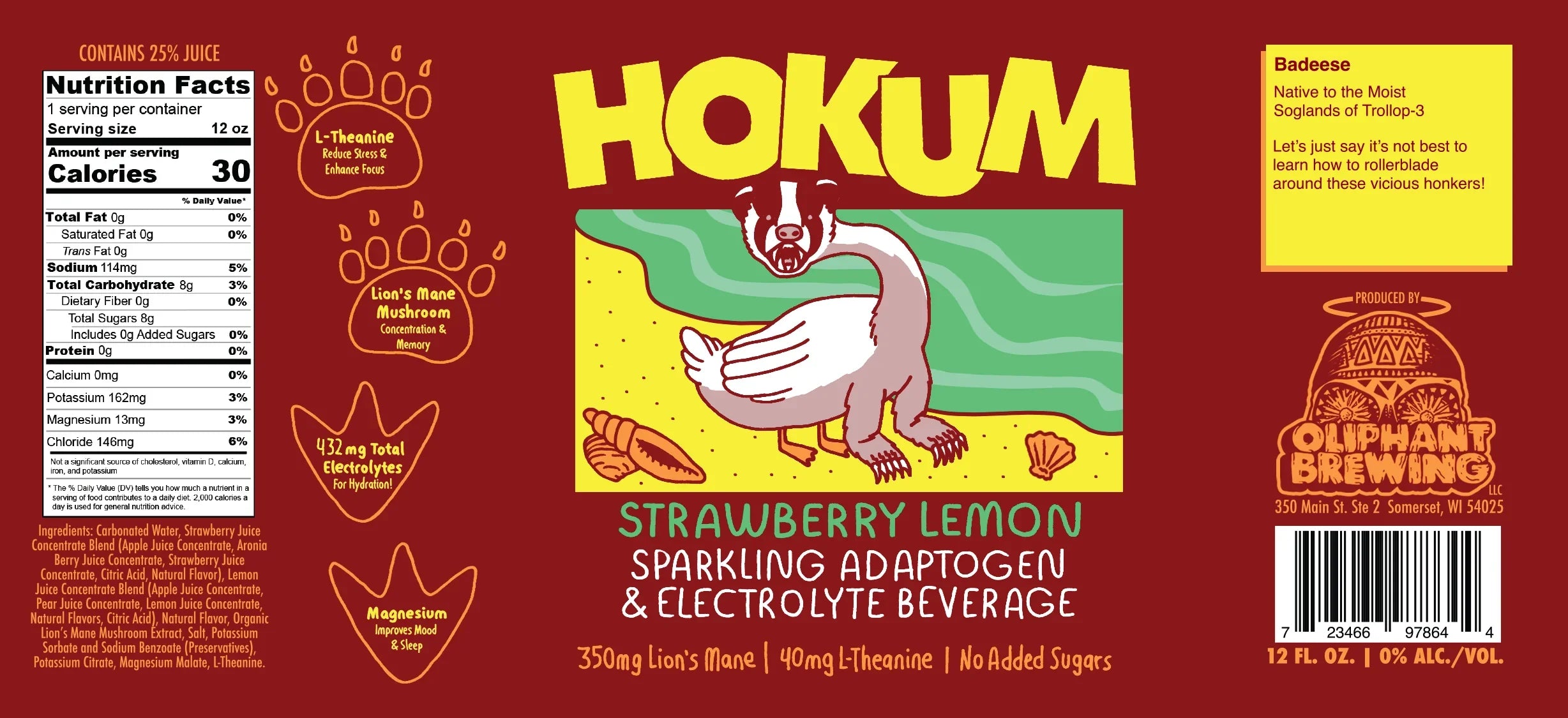 HOKUM - STRAWBERRY LEMON – Oliphant Brewing